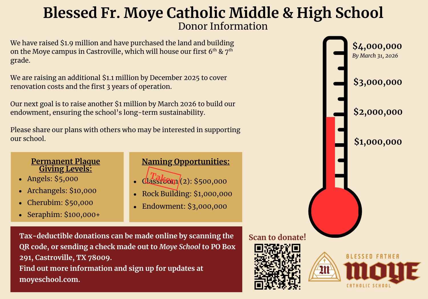 The Blessed Father Moye Catholic School - Castroville Texas - The Moye ...